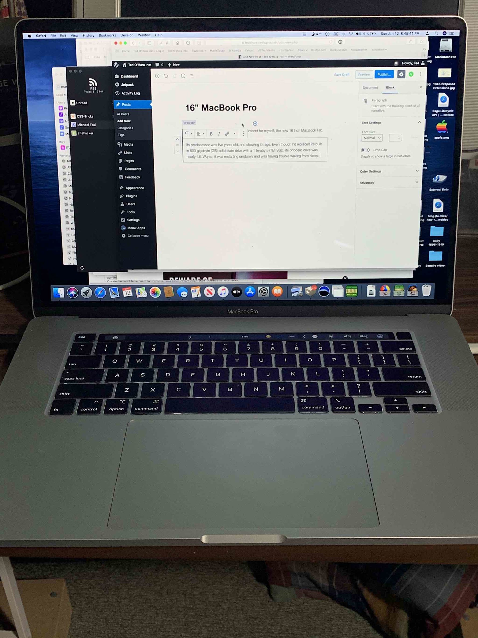 16” MacBook Pro | Ted O’Hara .net